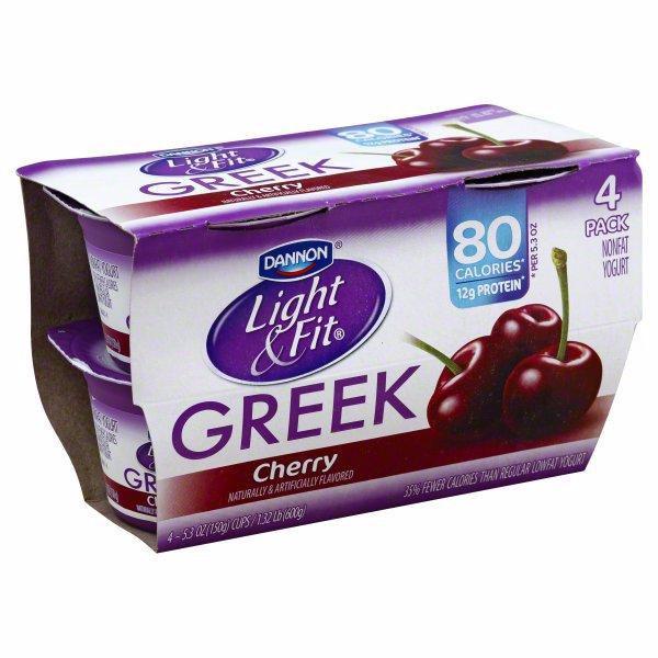 Review - Light & Fit Yogurt, Greek, Nonfat, Cherry, 4 Pack - MealWhizz