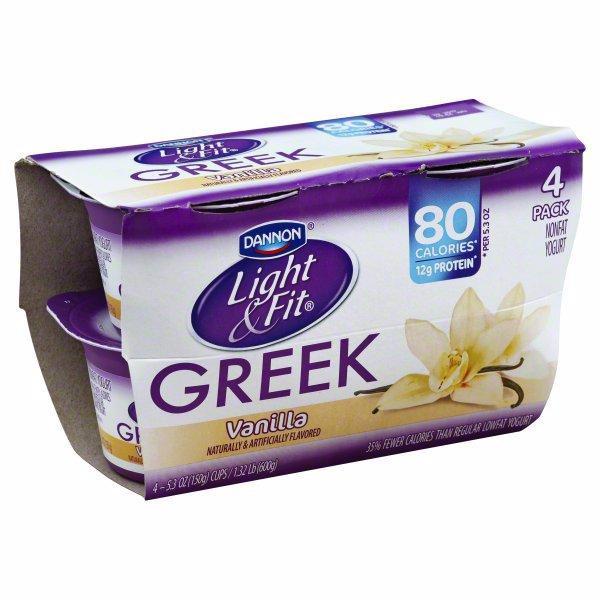 Review - Light & Fit Yogurt, Greek, Nonfat, Vanilla, 4 Pack - MealWhizz