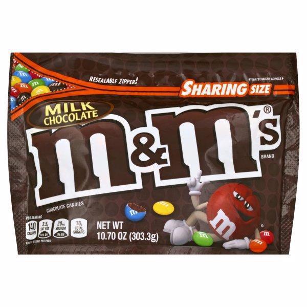 Review - M&M's Chocolate Candies, Milk Chocolate, Sharing Size - MealWhizz