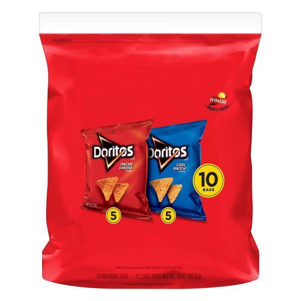 Review - Doritos Tortilla Chips, Nacho Cheese/Cool Ranch, Variety Pack ...