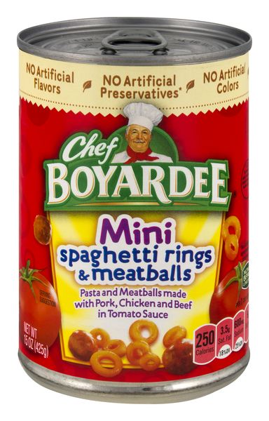 Review - Chef Boyardee Spaghetti Rings & Meatballs Mini in Tomato Sauce ...